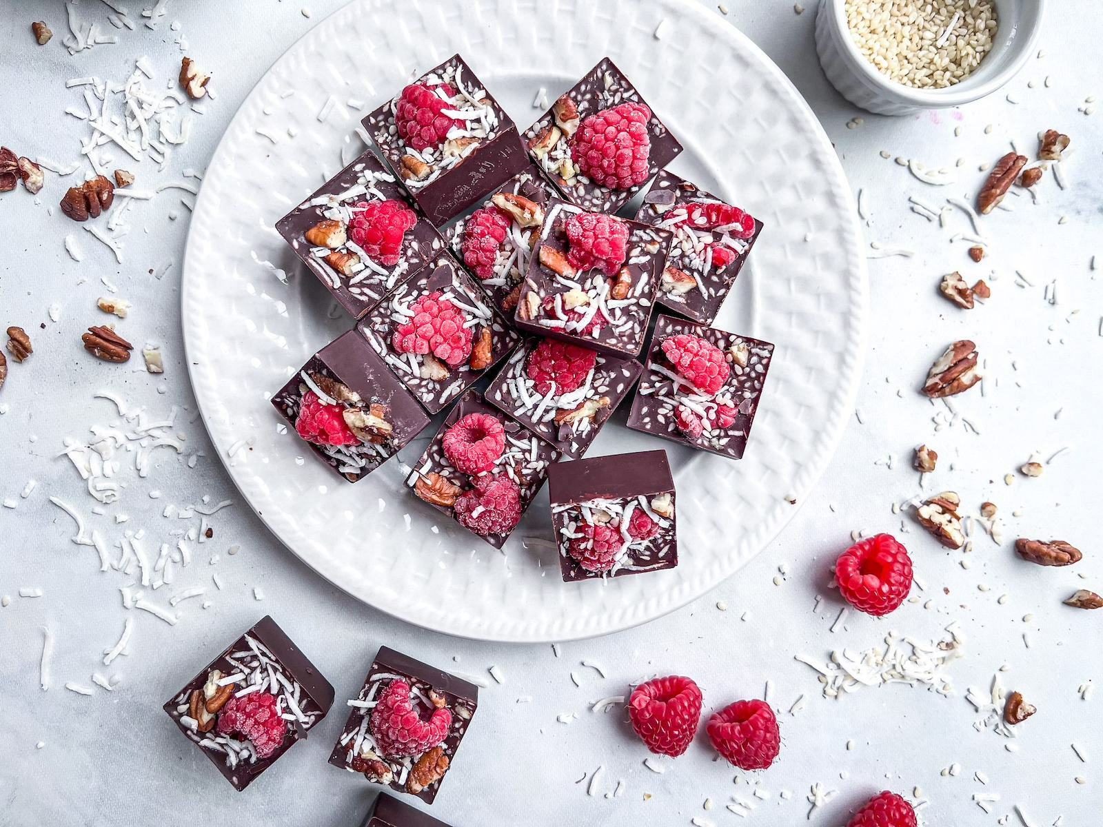 PaleoFLEX™ Chocolate Dipped Raspberry Cubes - The Paleo Diet®